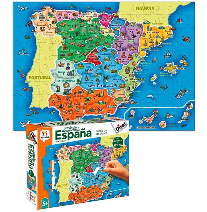 DISET JUEGO DIDÁCTICO PROVINCIAS DE ESPAÑA. Juegos, puzzles y juguetes ...
