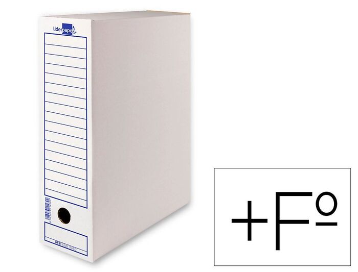 LIDERPAPEL ARCHIVADOR DEFINITIVO FOLIO PROLONGADO CARTÓN BLANCO. Archivadores definitivo ...